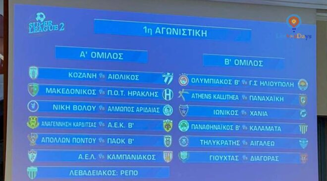 Με την Κοζάνη το πρώτο παιχνιδι του Αιολικού | Το Πρόγραμμα - LesvosDays.gr